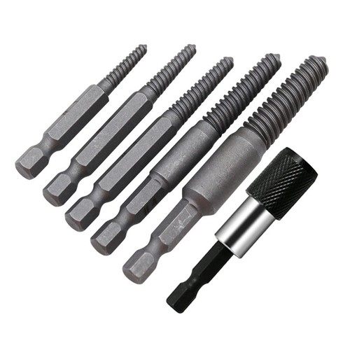 Woodworking hex shank headless screw extractor kit includes 5 different ...
