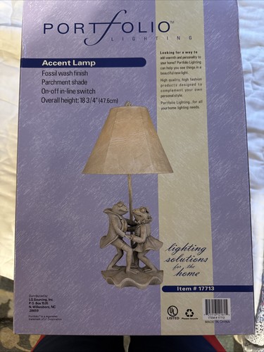 Vintage Dancing Frogs Couple Table Lamp Lily Pad Design | eBay