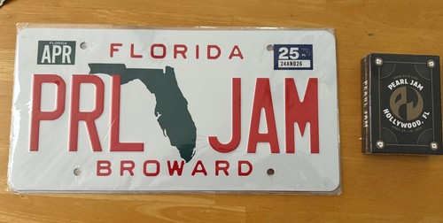 Pearl Jam Hollywood Florida 4/24 & 4/26 Concert Event License Plate ...