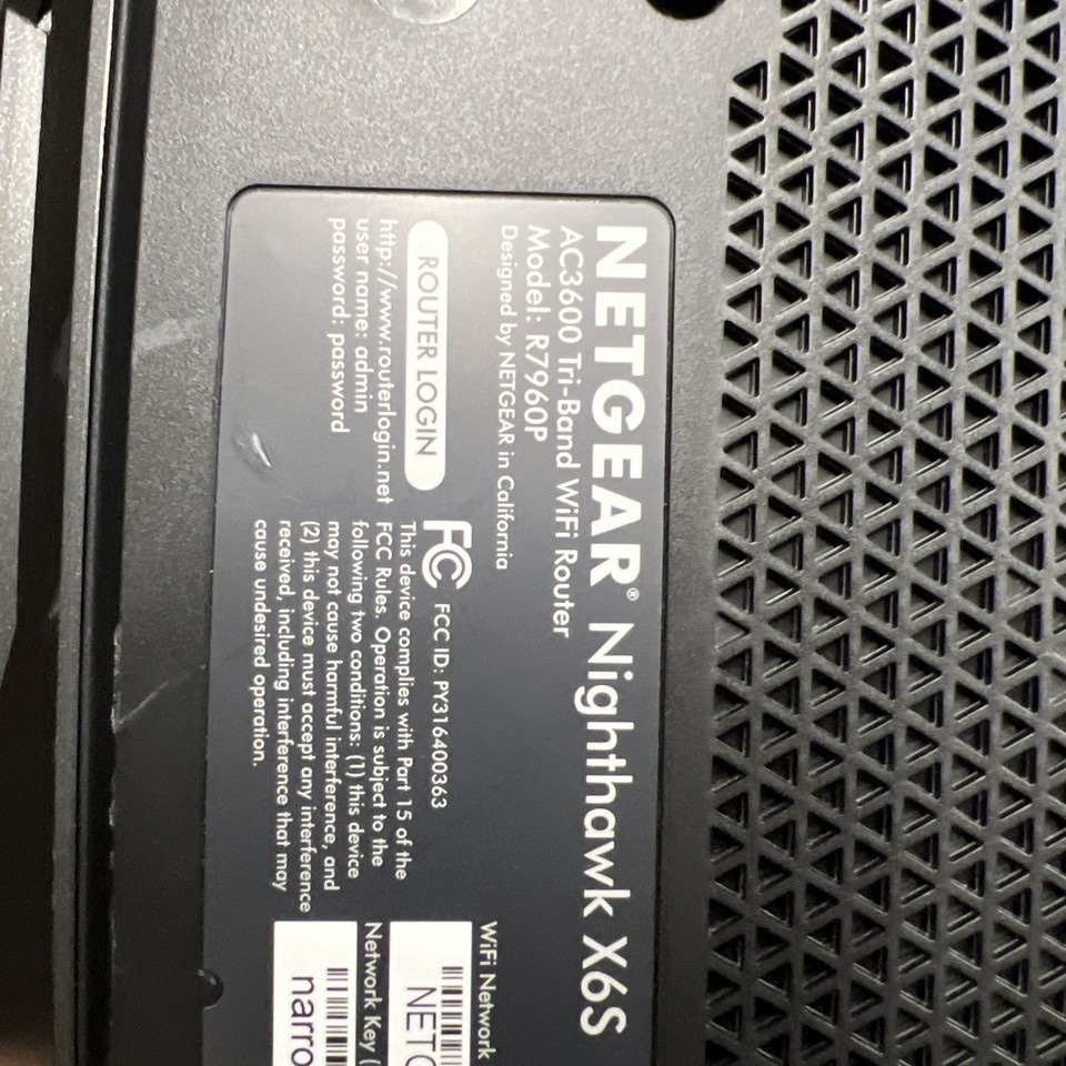 NETGEAR Nighthawk X6S R7960P AC3600 Tri-Band WiFi Router | eBay