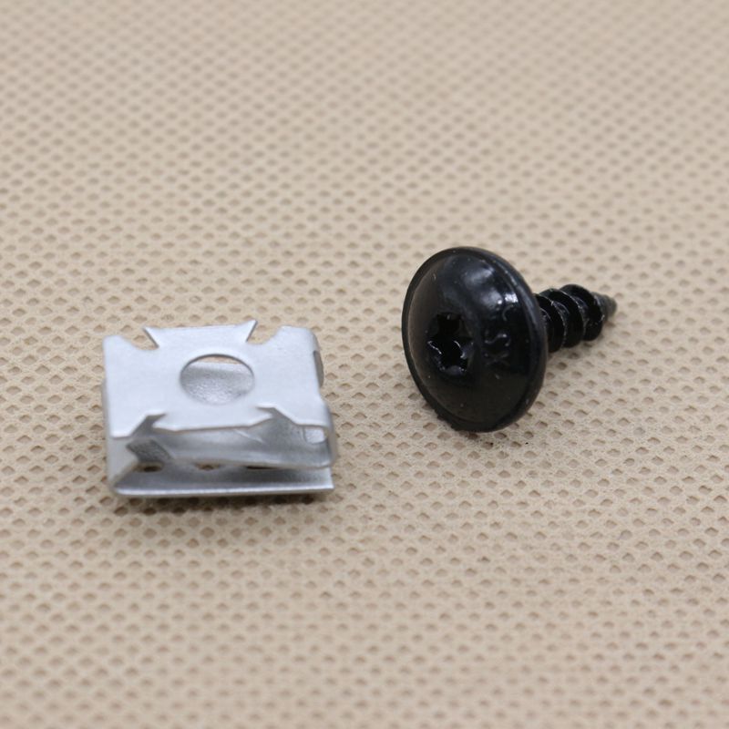 10 Fender Bumper U-Nut Clip & Torx Tapping Screw Kit For VW N90974701 ...