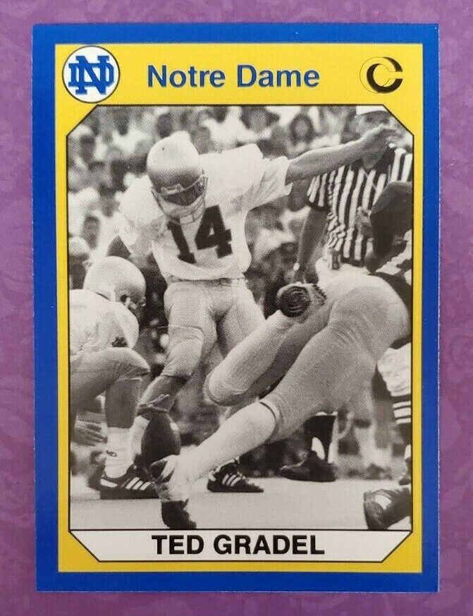 1990 Collegiate Collection University of Notre Dame - #152 Ted Gradel (RC) for sale online | eBay