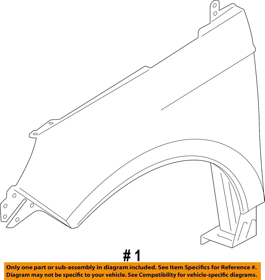 FORD OEM 15-23 Edge Fender Fender Components-Fender GT4Z16006A | eBay