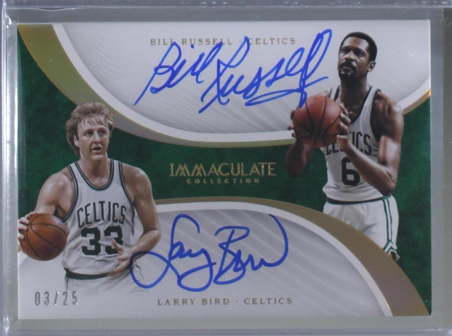2017-18 Panini Immaculate Collection - Dual Autographs Larry Bird, Bill ...