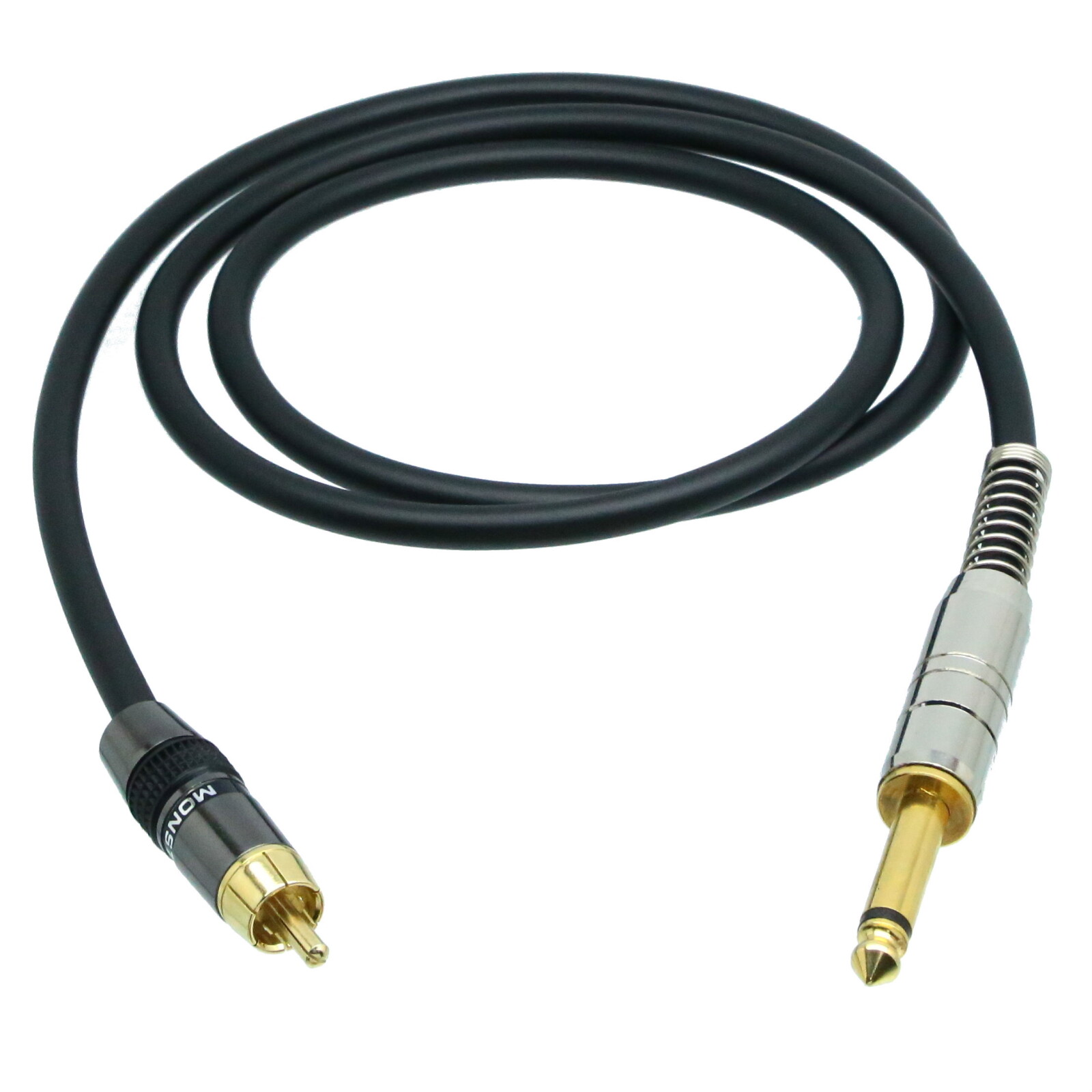 DIY Extension Unbalanced Leads L2T2S 6.35mm plug mono TS to RCA phono ...