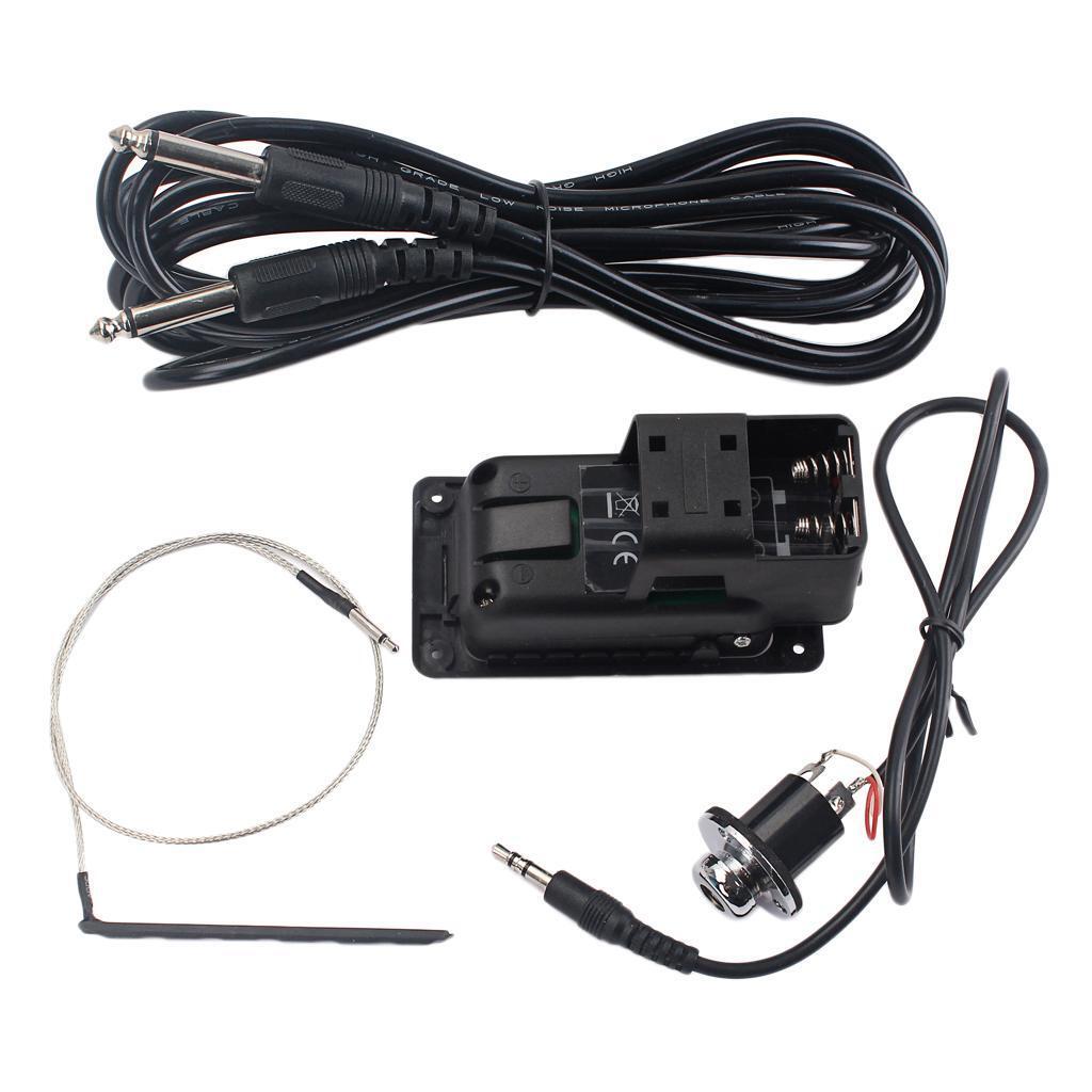 4-Band EQ Acoustic Guitar Kits Preamp Piezo Pickup w/ Cable Screws | eBay