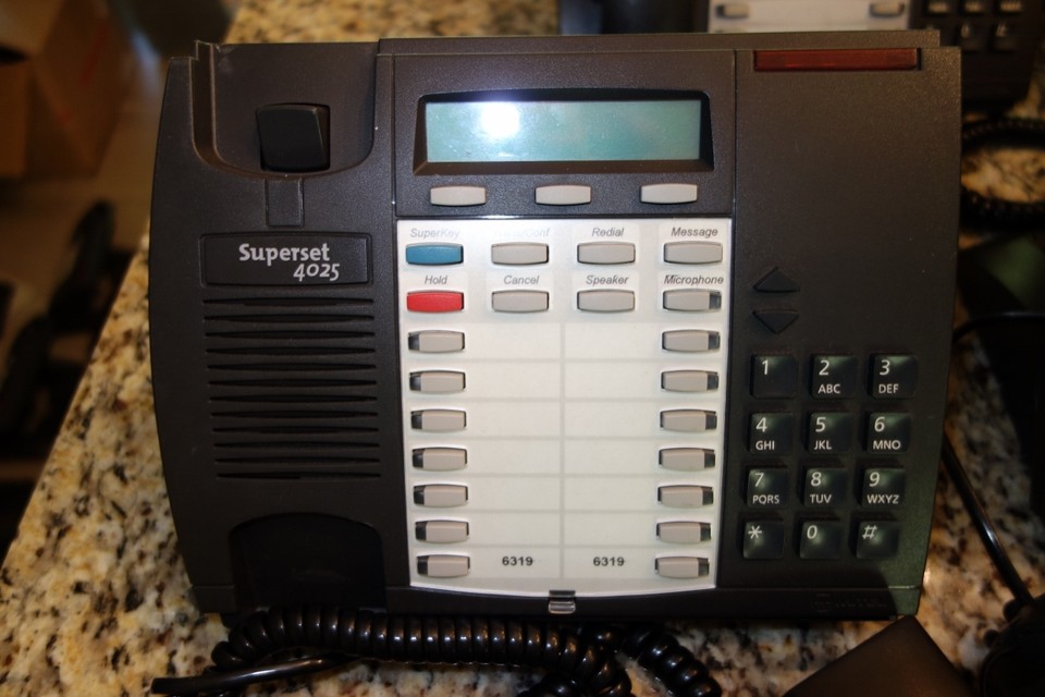 Lot of 2 Mitel Superset 4025 Speaker Display (Dark Grey) w/ Handsets | eBay