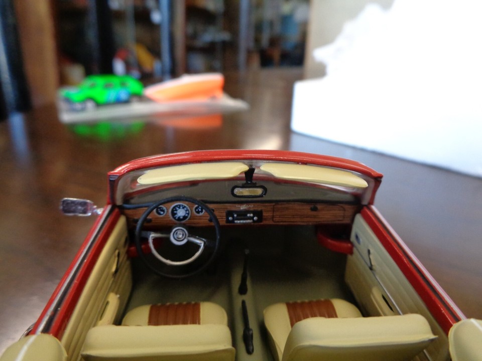 VINTAGE Paul's Model Art Karmann Ghia Cabriolet Red 1:24 Scale #245010 ...