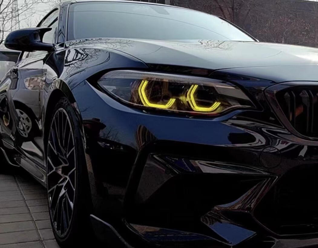 Yellow Angel Eyes Adaptive LED Boards For 2018 BMW 2 Series F23 F22 M2 ...