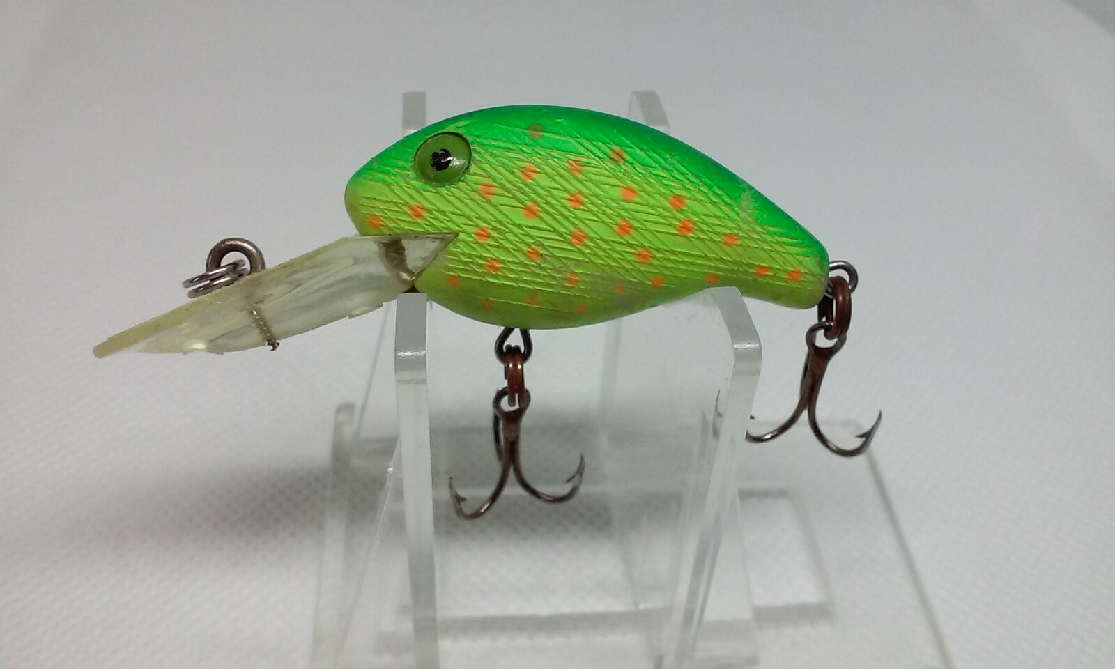 VINTAGE Rebel Deep Teeny Wee-R Grn/Chart/Ong Spots 1 5/8" Crankbait ...