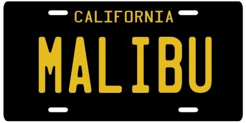 MALIBU California 1960's Black Aluminum CA License Plate | eBay