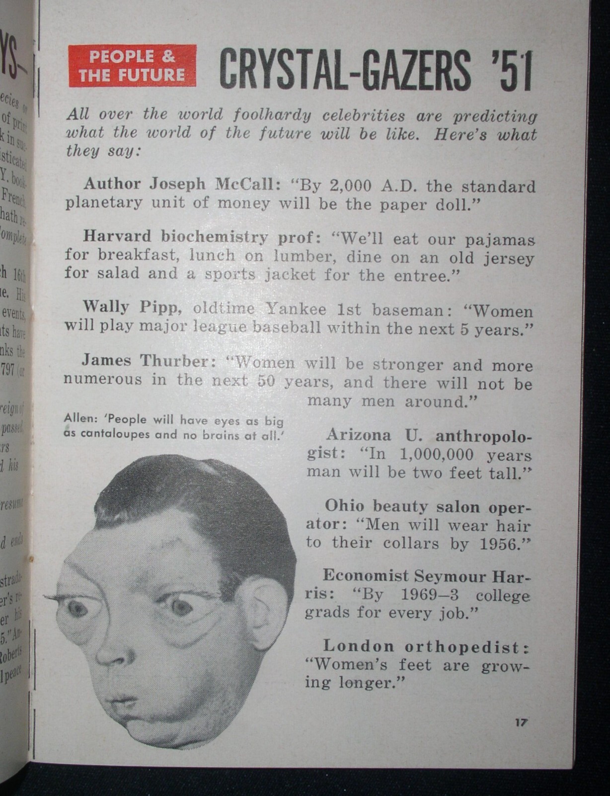 People Today magazine~Sept 26,1951~Marie Wilson cover; Sex at the ...