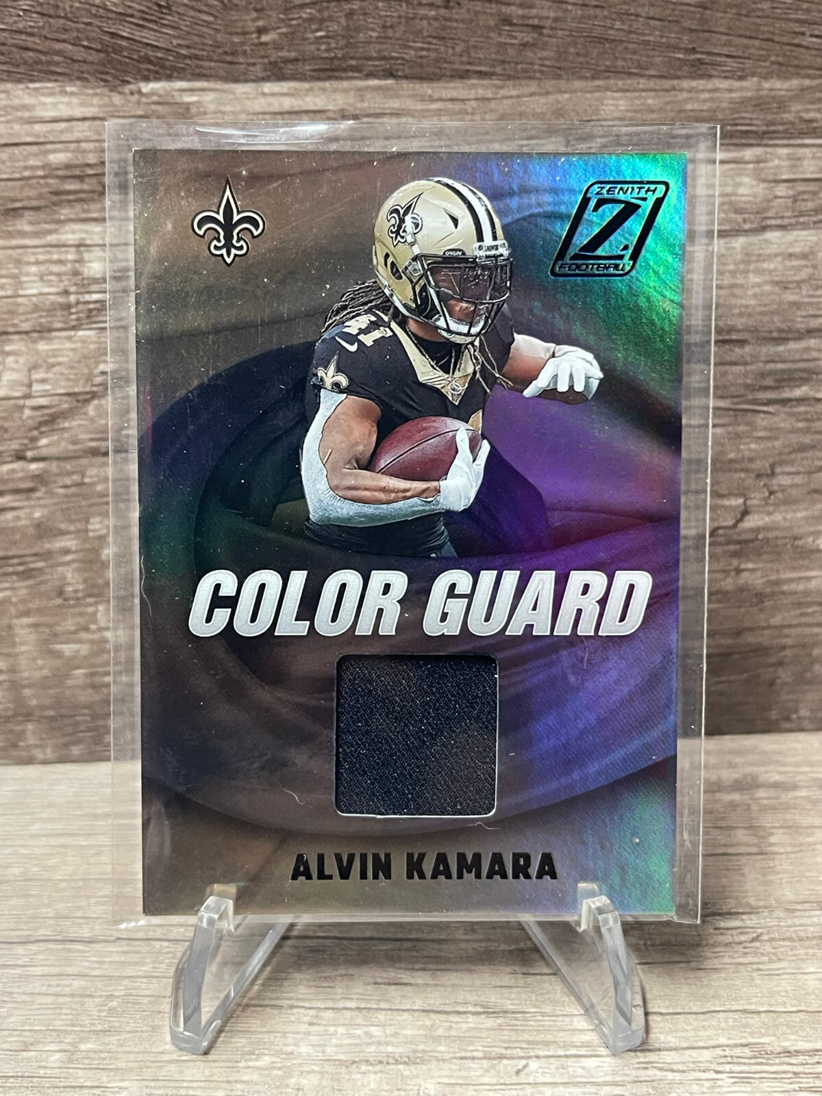 2022 Panini Zenith Alvin Kamara Color Guard Jersey Patch # CG-14 Saints ...