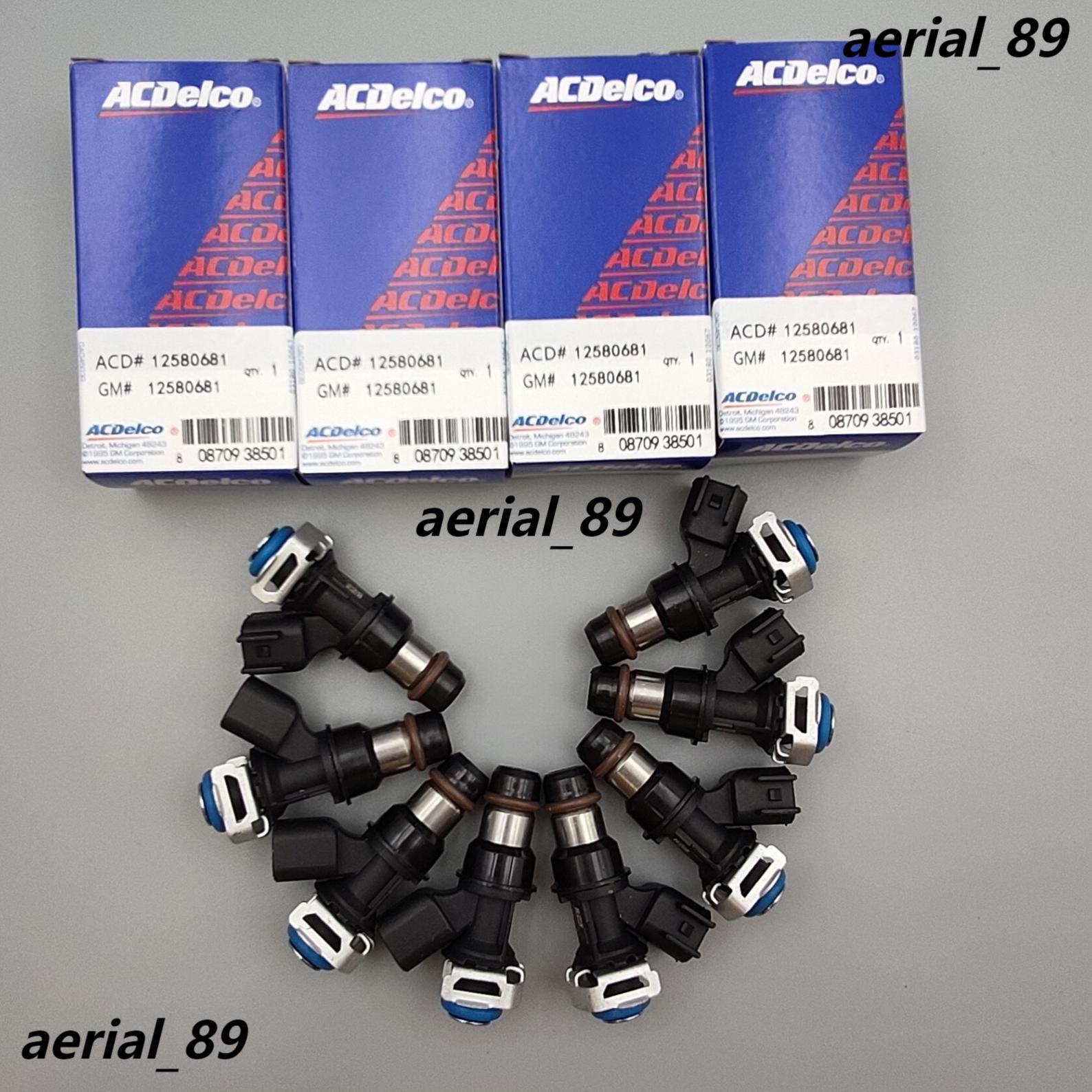 8PC OEM 12580681 FJ887 2-hole Fuel Injector For 05-09 GMC Chevy 4.8/5.3 ...