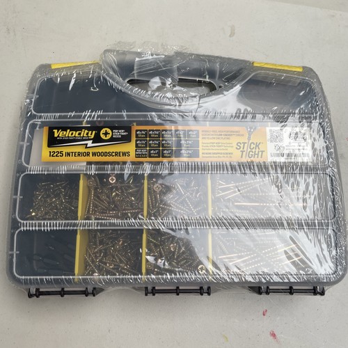 Velocity Interior Wood Screw Assortment Kit In 10 Sizes Stick Tight ...