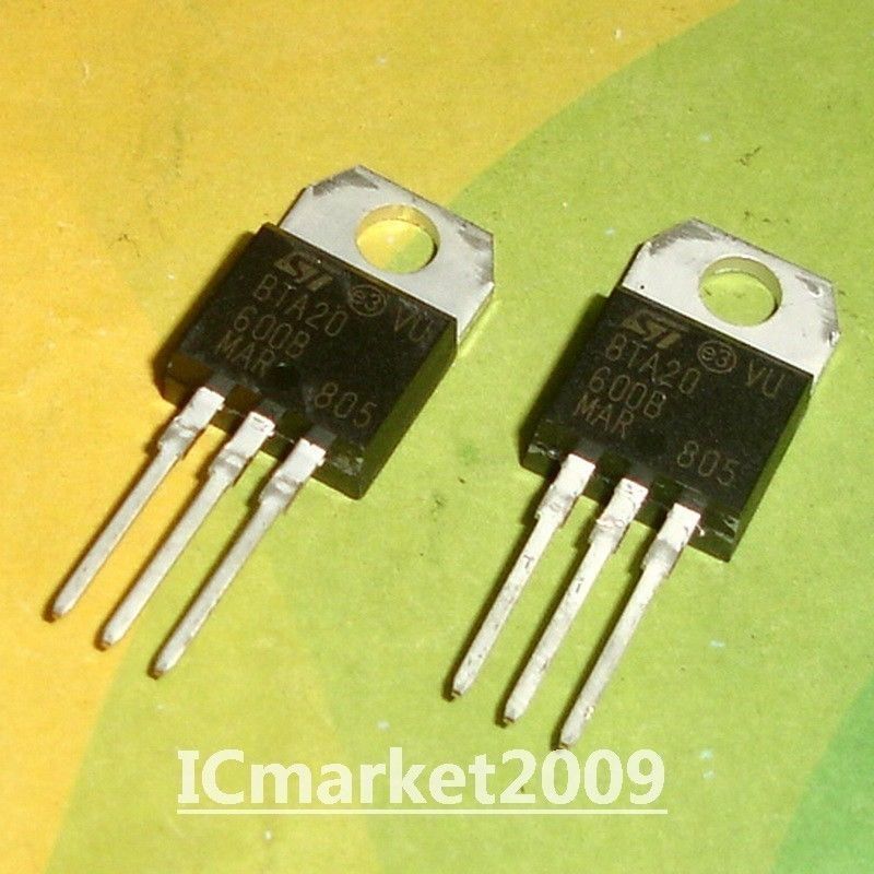 20 PCS BTA20-600B TO-220 BTA20-600 20A 600V Triacs Transistor | eBay