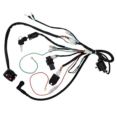 Wiring Harness +Light Wire For Apollo Lifan 50cc 110cc 125cc 140cc Pit ...