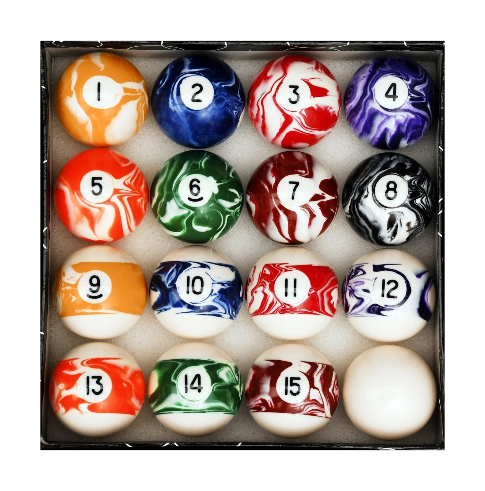 Iszy+Billiards+E41210WOCIR+Pool+Table+Billiard+Ball+Set+Marble%2Fswirl ...