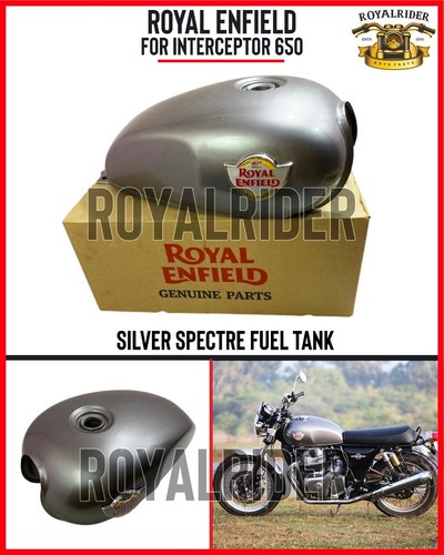 ROYAL ENFIELD INTERCEPTOR 650CC '' SILVER SPECTRE FUEL TANK''- EXPRESS ...