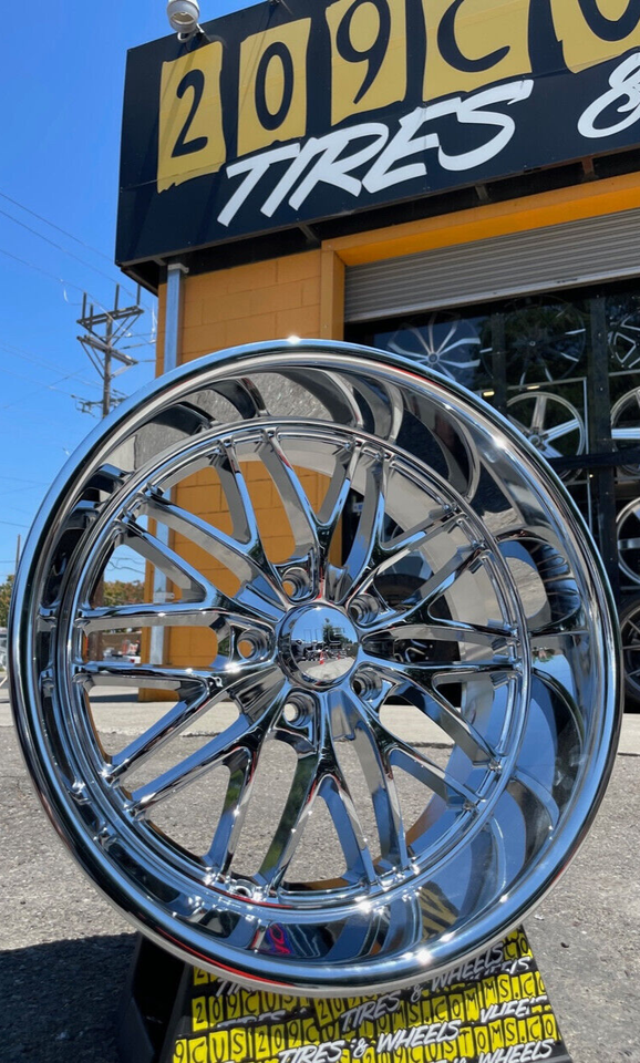 4 20" US MAGS SANTA CRUZ CHROME 20x8.5 20x10 5x127 C-10 OBS CHEVY ...