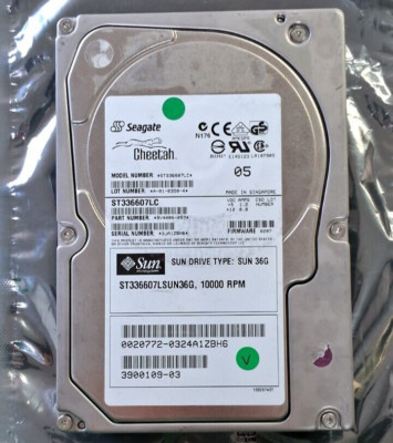 SUN / Oracle (390-0109) 36 GB ULTRA320 SCSI HDD (ST336607LC) | eBay