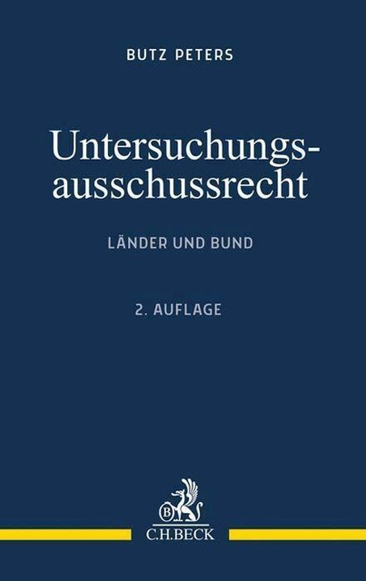 Untersuchungsausschussrecht von Butz Peters (2020, Taschenbuch) online ...