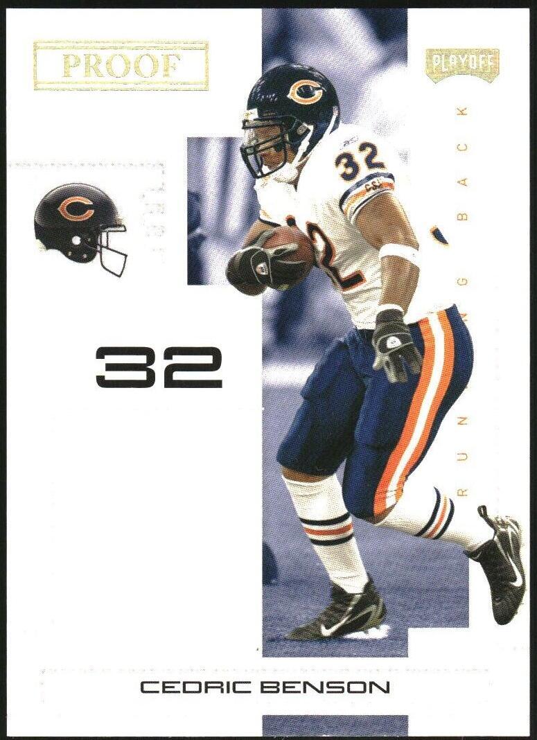 2007 Playoff NFL Playoffs - Cedric Benson #17 Gold Proof /10 for sale ...