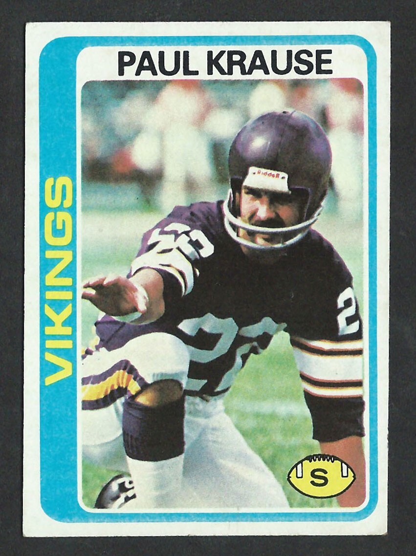 1978 Topps #378 PAUL KRAUSE Minnesota Vikings CREASE FREE CARD - 03 | eBay