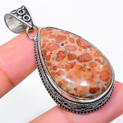 Asteroid Jasper Gemstone Handmade 925 Sterling Silver Jewelry Pendant 1 ...