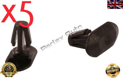 5x Black Car Seal Clips (6997.86, 9619769080, 7701044547) for Citroen ...