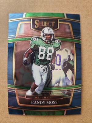 2022 Panini Select Draft Picks Randy Moss #68 Blue Concourse Marshall ...
