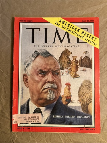 Time Magazine July 25, 1955 Russia’s Premier Bulganin | eBay