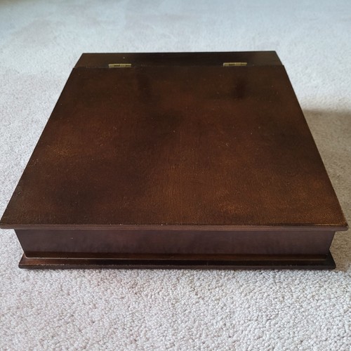 Vintage The Bombay Company Wood Lap Desk Writing Slope Box Hinged Lid ...