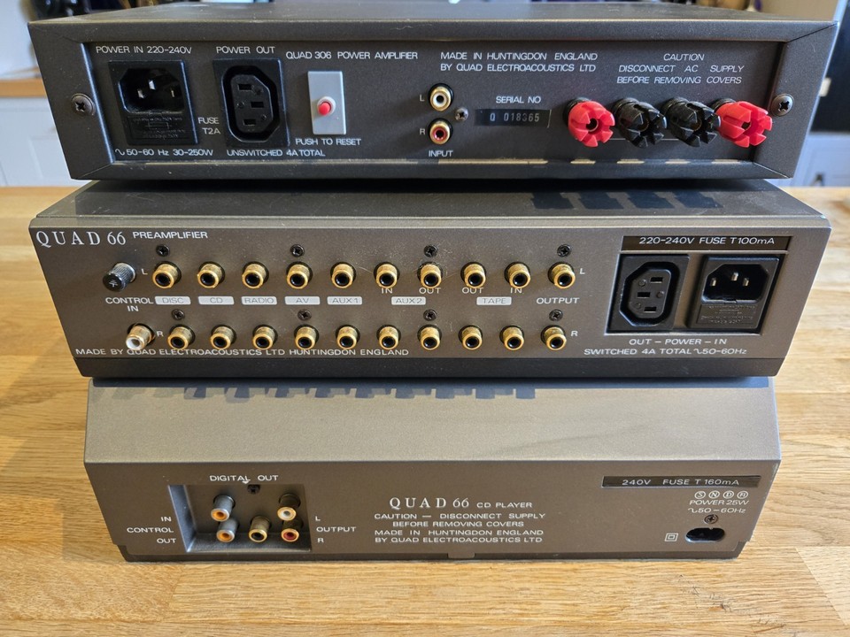 Quad Sound System Including Quad 66 Pre Amp, Quad 66 Cd Player And Quad ...