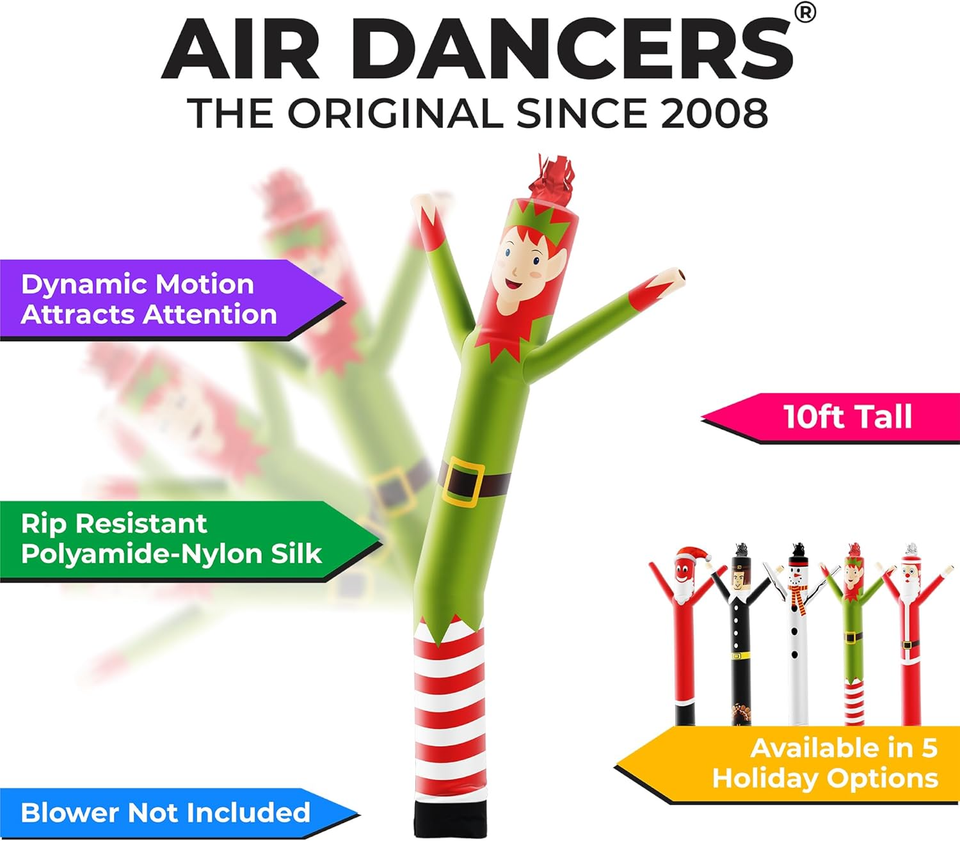 Air Dancers Inflatable Tube Man Attachment - 10 Feet Tall Wacky Waving ...