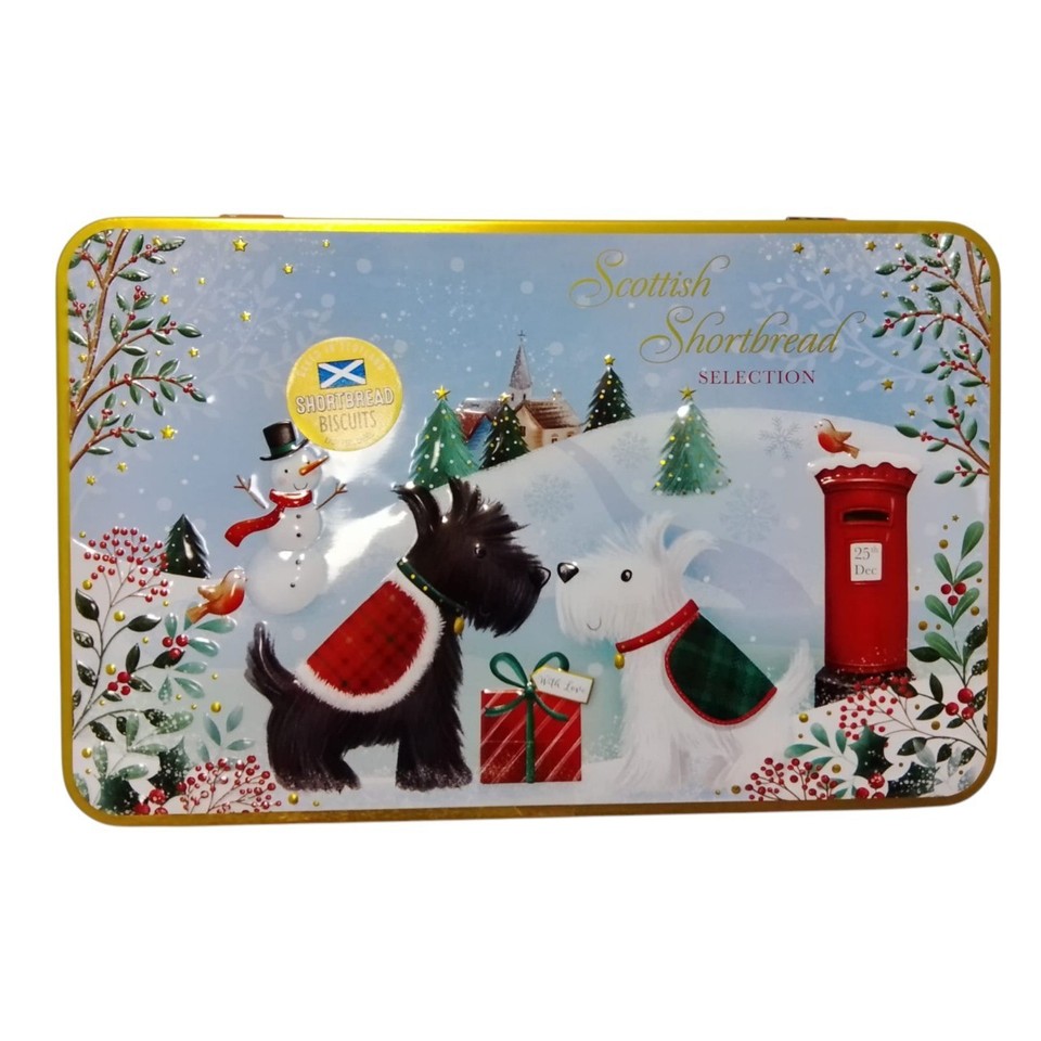 Festive Scottish Shortbread Gift Tin 200g – Premium Holiday Biscuit ...