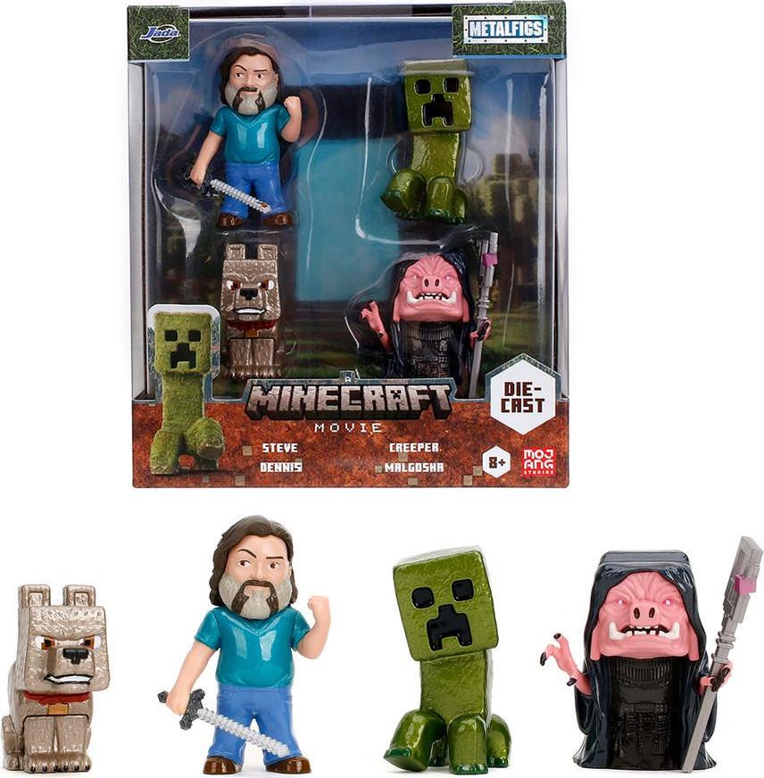 Minecraft Movie 2025 Movie Set of 4 Diecast Metalfigs Series Figures ...