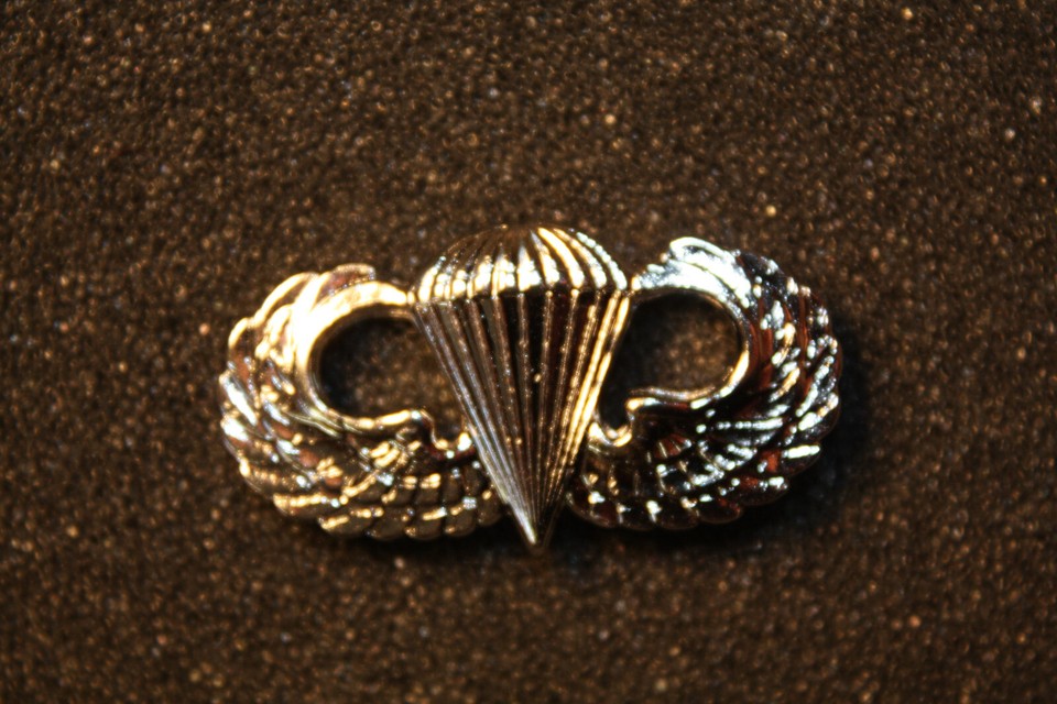 US Basic Parachutist jump wings badge Airborne Parachute insignia stay ...