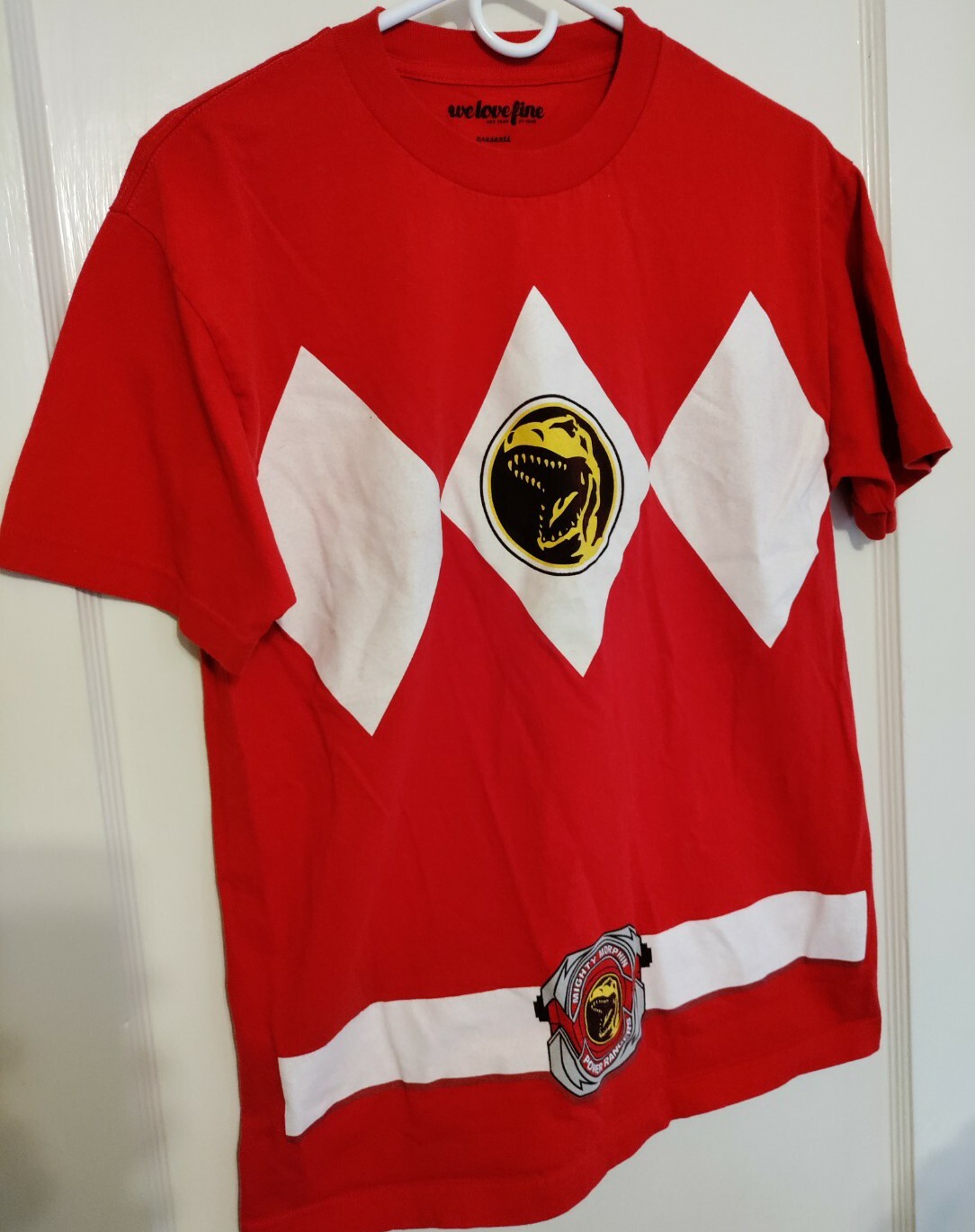 Mighty Morphin Power Rangers Red Ranger T Shirt Mens … - Gem