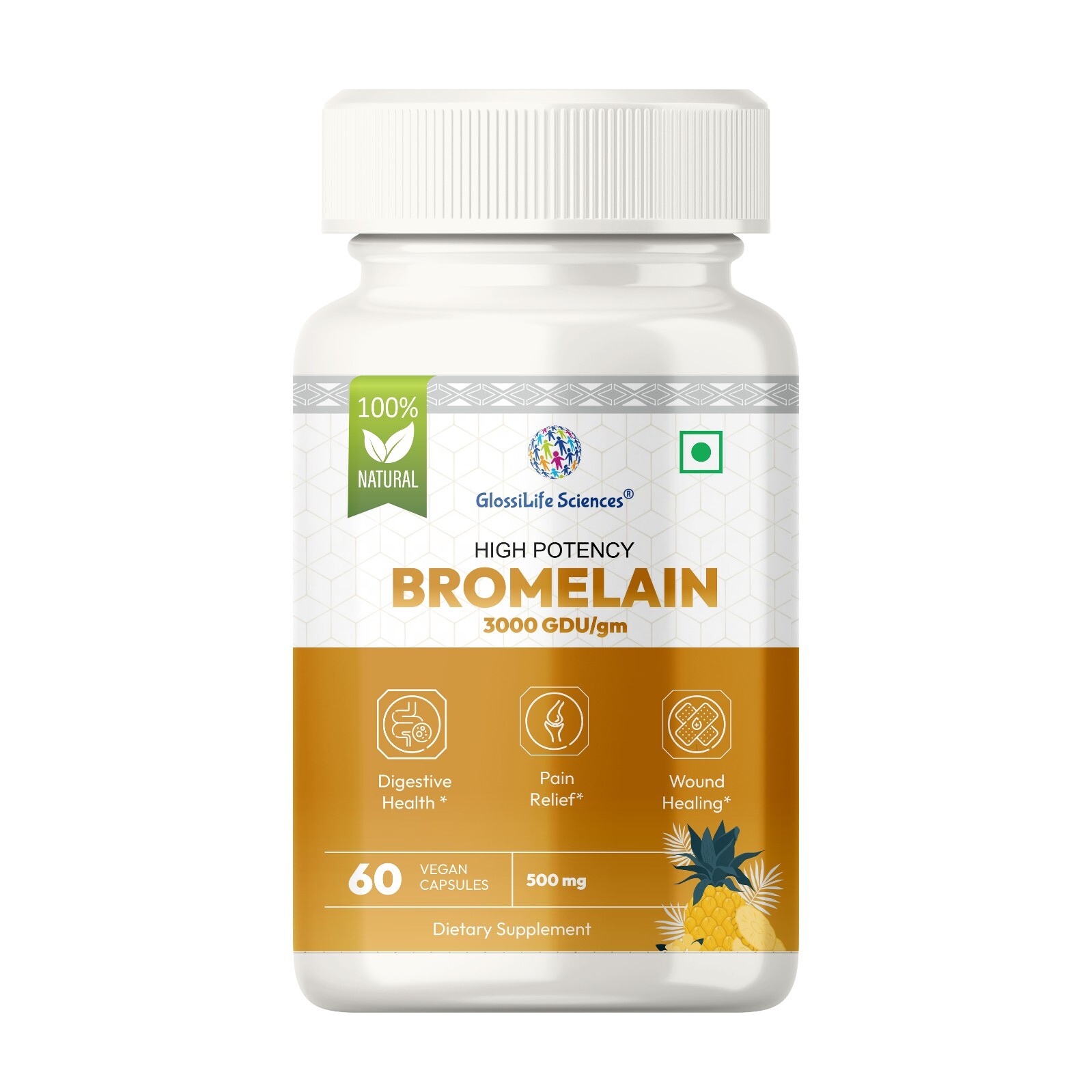 4 x 60 Cap Digestive Enzyme Bromelain 3000 GDU Capsule Gas,Constipation ...