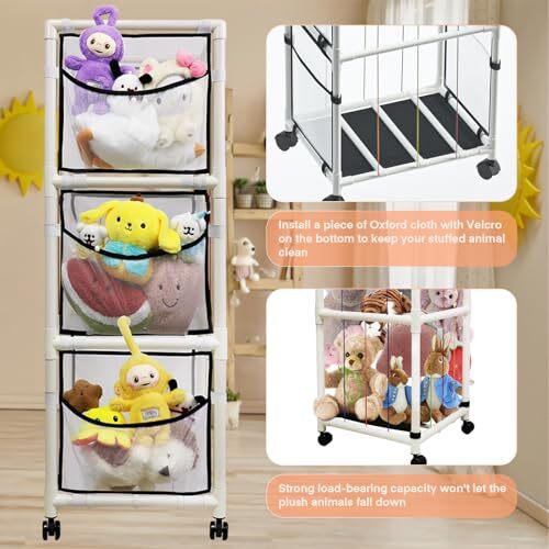 Stuffed Animal Zoo Storage, Zoo Animals Toy Holder, Large Animal Cage ...