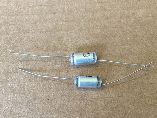 2 NOS Vintage .002 uf 500v Polystyrene Glass Capacitors 2000pf Taiwan ...