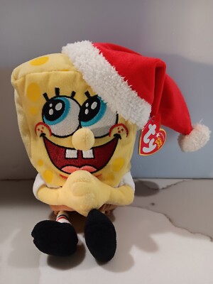 Ty 2005 Christmas SPONGEBOB JOLLY ELF Beanie Baby - 8" NEW | eBay