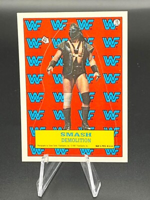 1987 Topps WWF Wrestlemania III #19 Smash Demolition Wrestling Sticker ...