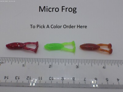 Micro Frog Soft Plastic Fishing Lures Baits Tackle Crappies Sun Fish ...