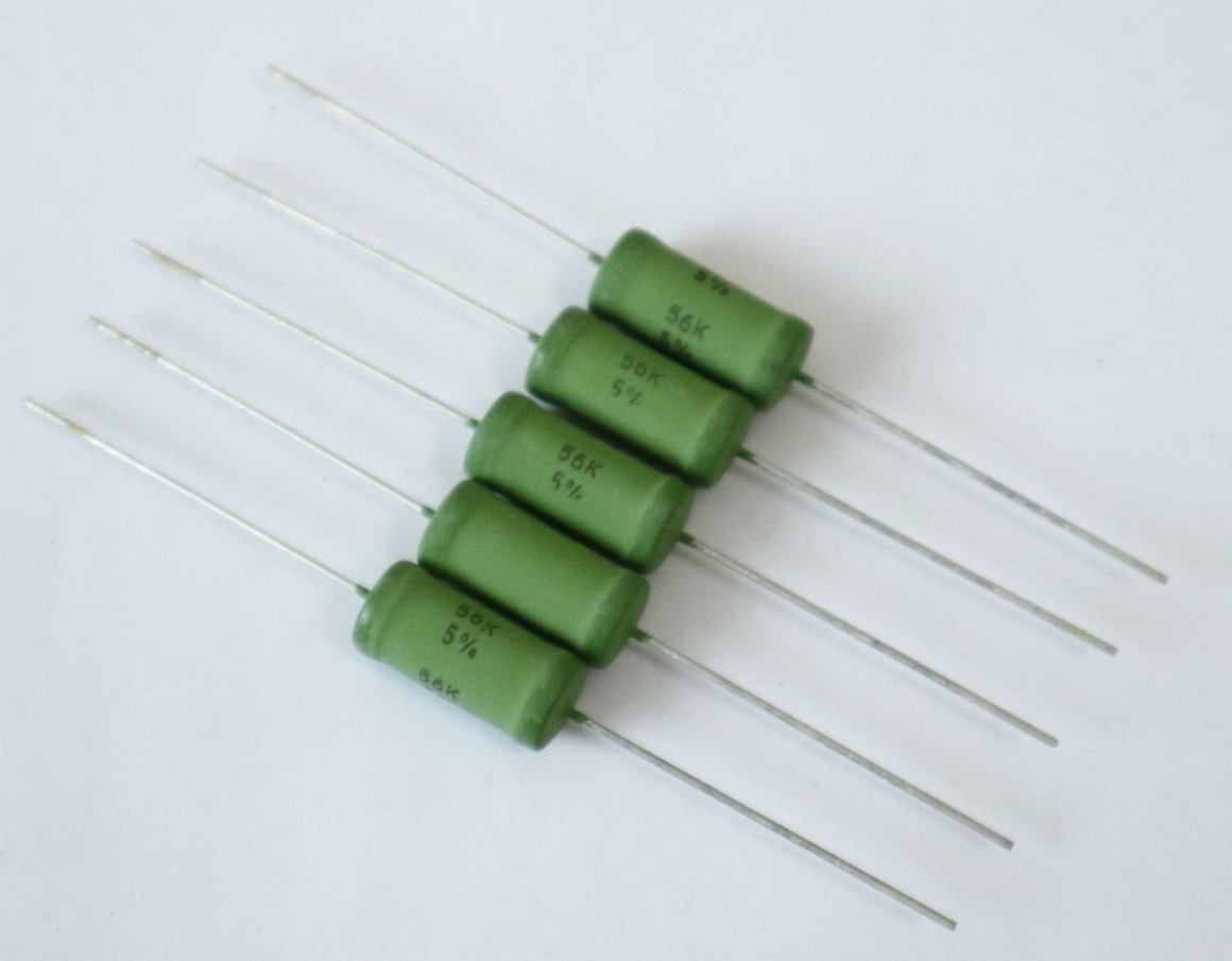 5 x Metalloxid-Schichtwiderstand/ Serie PO591 - 56 kOhm - 4 W - 5% ...