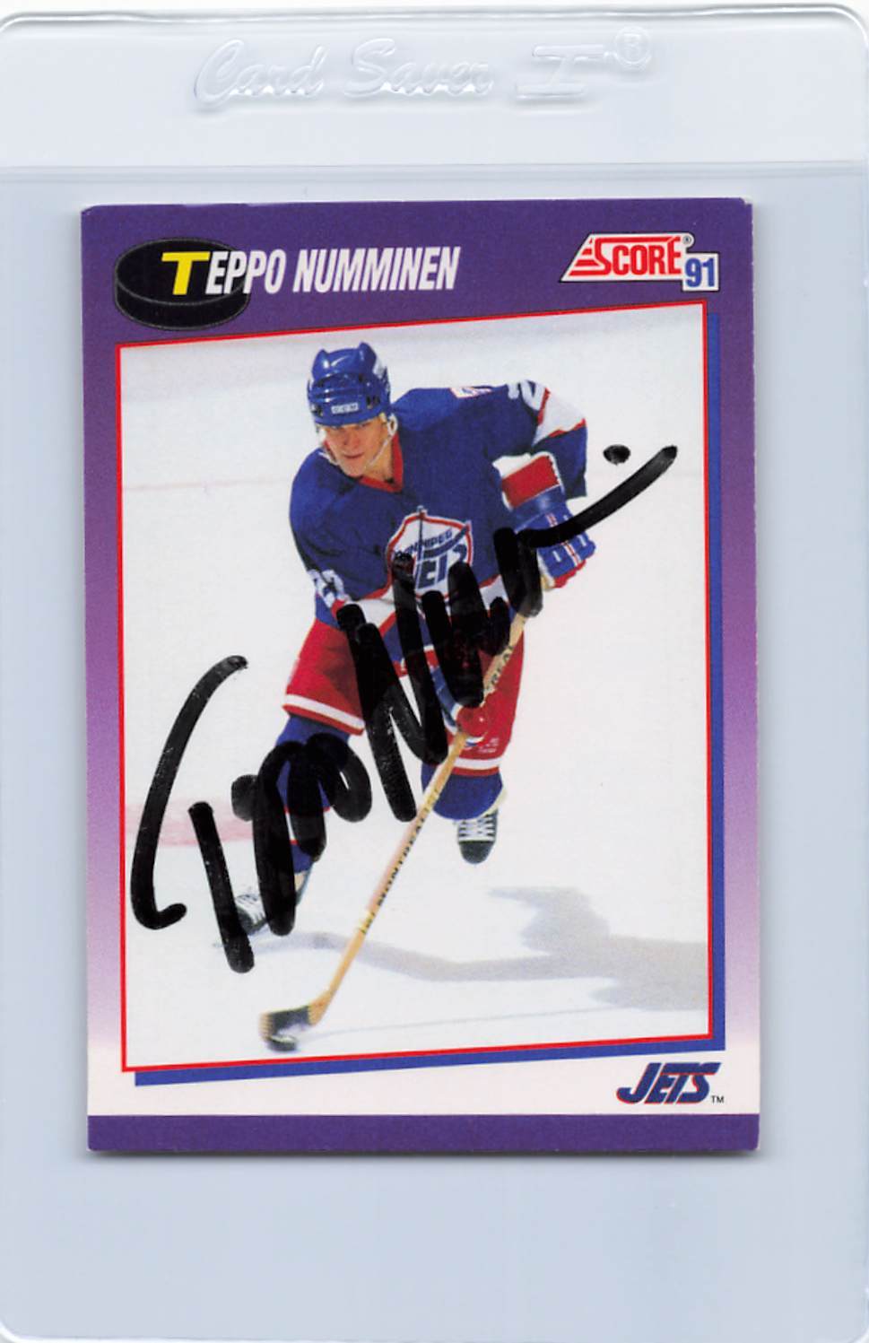 1991/92 Score #101 Teppo Numminen Jets Signed Auto *J6978 | eBay