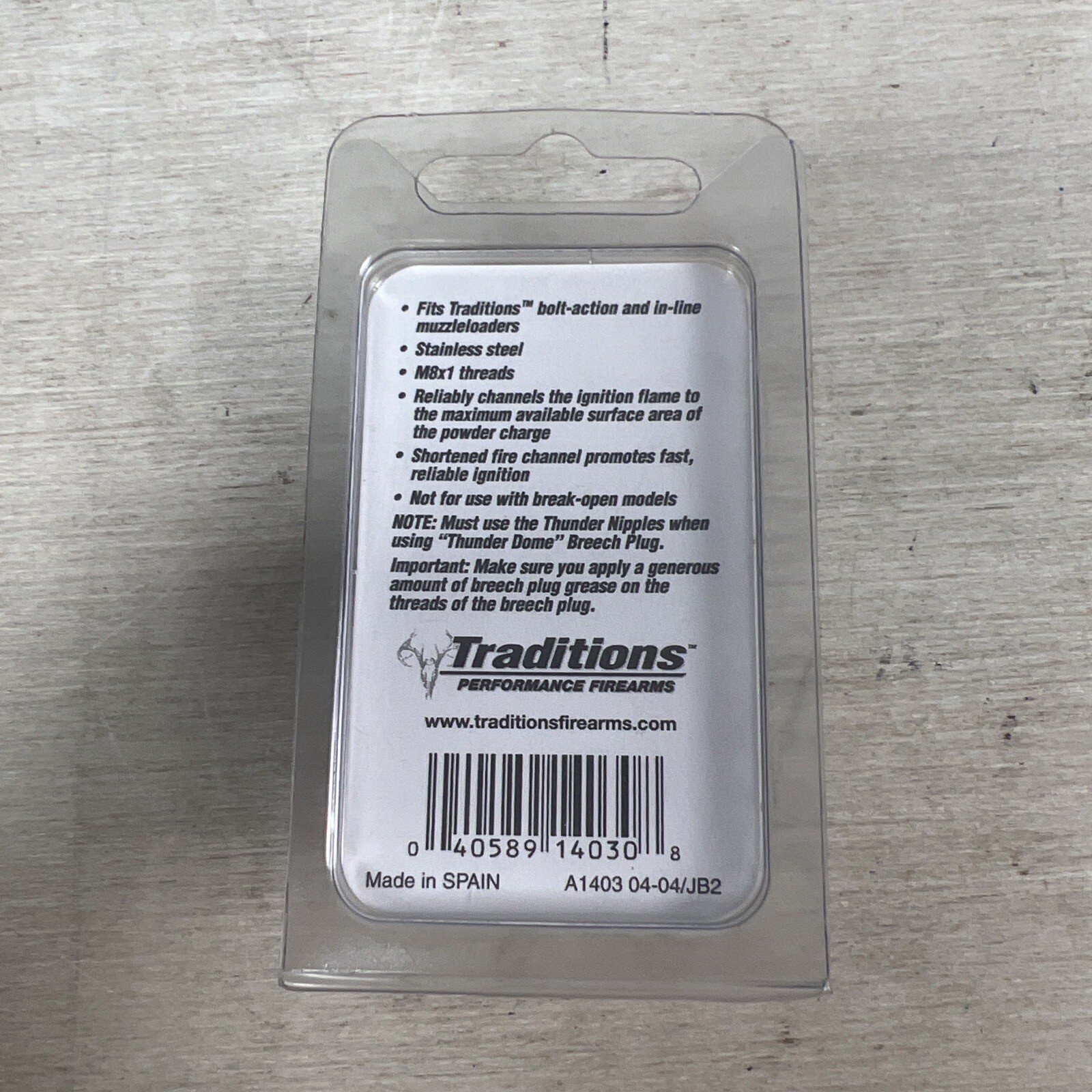 Traditions Thunder Dome Breech Plug # A1403 New! | eBay