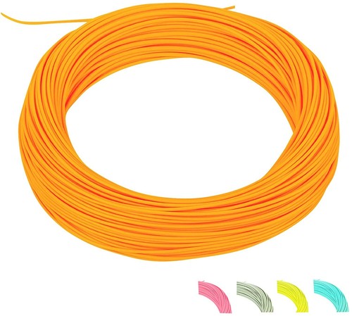 FLY LINE ORANGE 5 WT FLOATING WEIGHT FORWARD 5WFF LOW MEMORY STRETCH ...