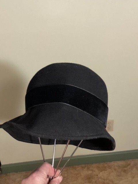 Amanda Smith Women's Black 100% Wool Bow Cloche Hat OSFM Made in Italy ...